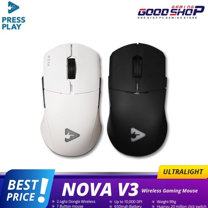 Jual Press Play NOVA V3 Ultralight Wireless 2.4ghz - Gaming Mouse ...