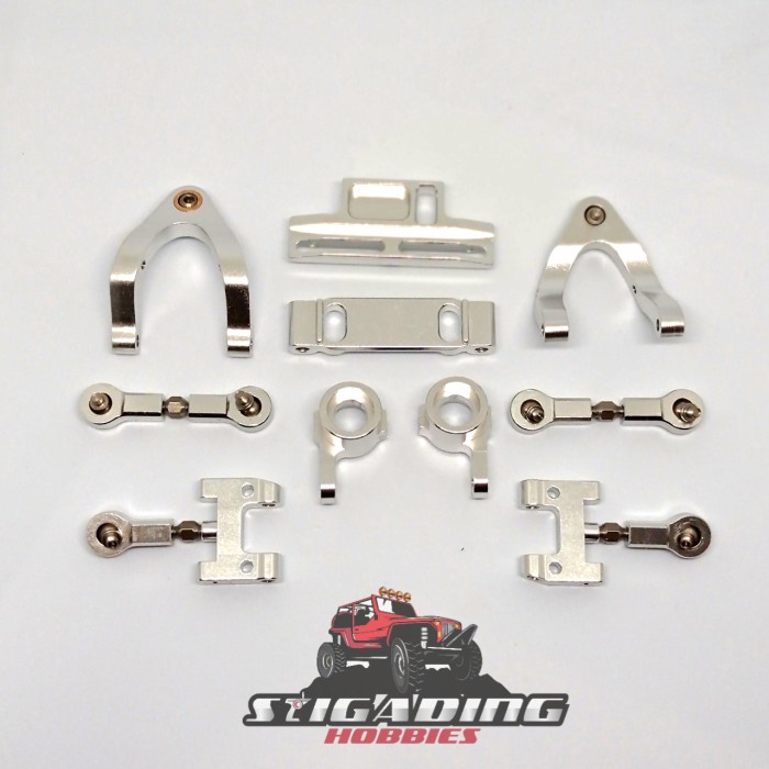 Jual Metal Cnc Upper Lower Swing Arm Steering Set Wpl D12 Best | Shopee ...