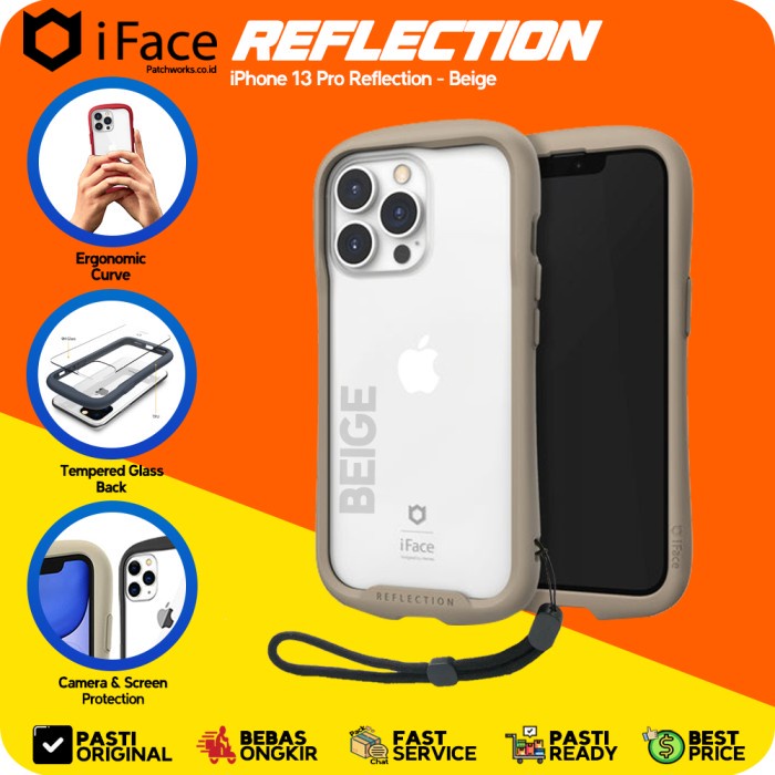 Jual iFace iPhone 13 Pro Reflection Beige Softcase Anti Crack Tahan Banting | Shopee Indonesia