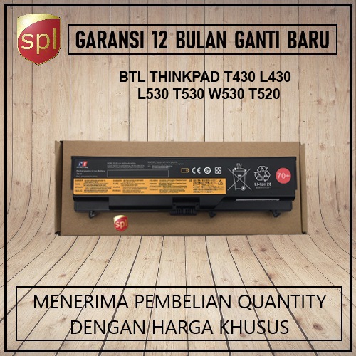 Jual Baterai Lenovo Thinkpad T430 L430 T530 L530 W530 T520 42T4733 | Shopee Indonesia