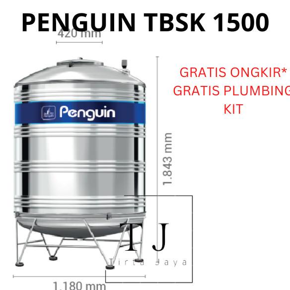 Jual *****] PENGUIN TANDON AIR STAINLESS TBSK 1500 Liter Toren Air ...