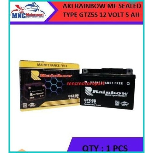 Jual AKI BATTERY KERING MF RAINBOW KODE 5S MIO SOUL GT J M3 125 X RIDE ...