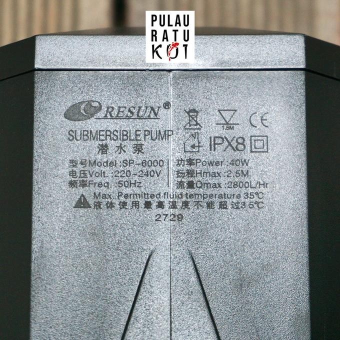 Jual Original Resun Sp-6000 Pompa Aquarium Celup 2800Lph Submersible ...