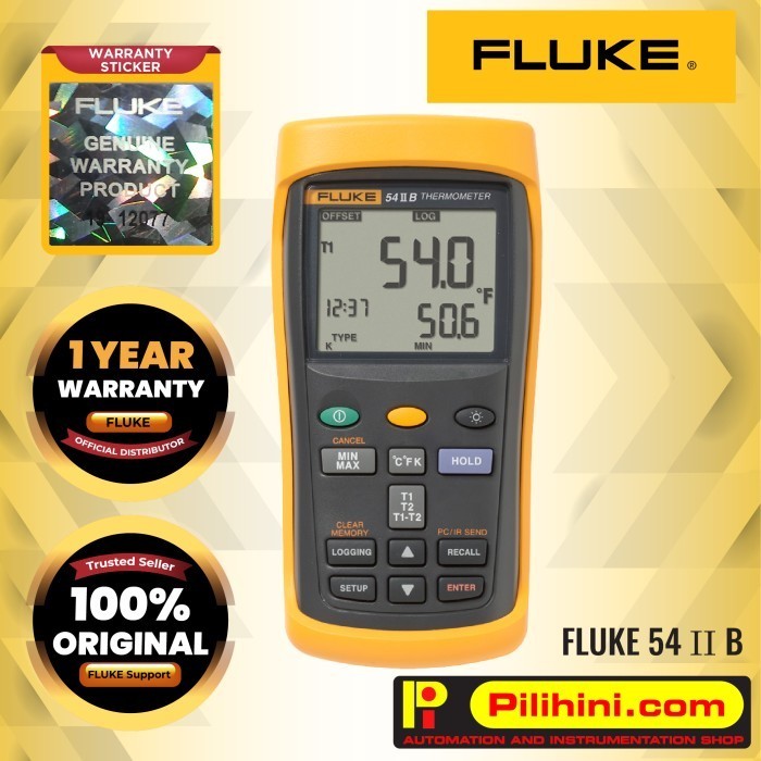 Jual Original Fluke Infrared Windows 54-2 B 50Hz Dual Input Thermometer Terbatas | Shopee Indonesia