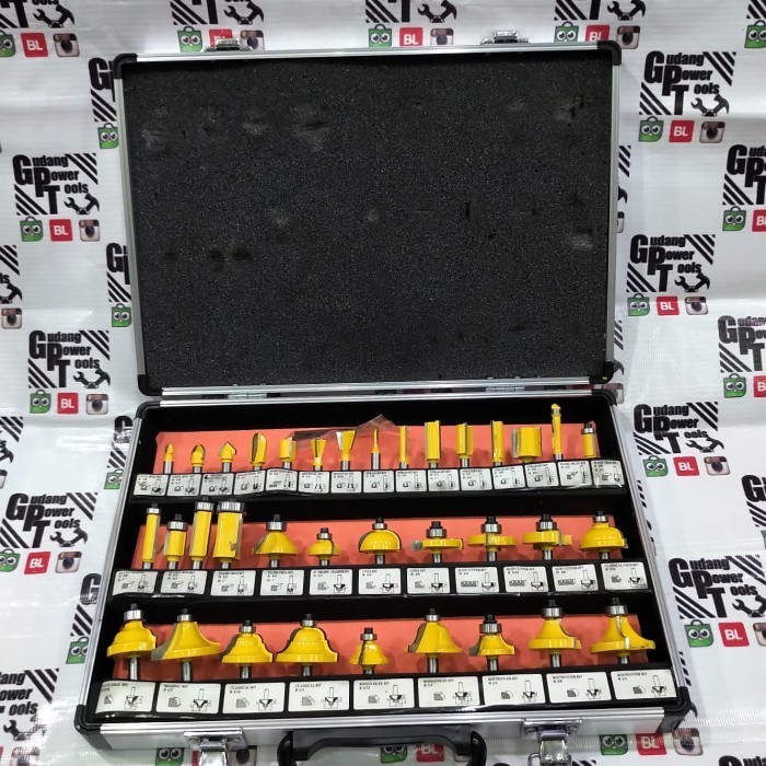 Jual New Mata Router Mata Profil Mata Trimmer Set Router Bit Set 35Pc ...