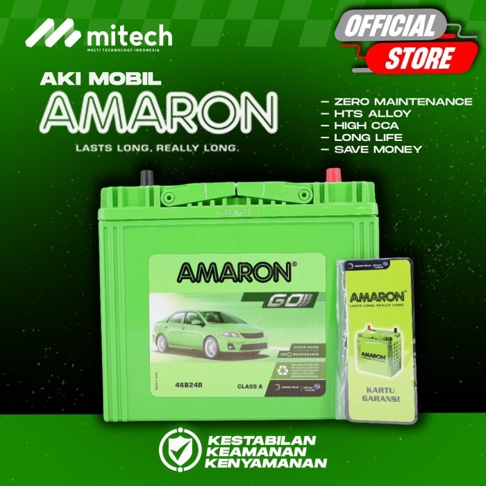 Jual Baru Aki Mobil Suzuki Swift Ns60 / 46B24R Amaron Go Aki Kering 12V / 45Ah | Shopee Indonesia