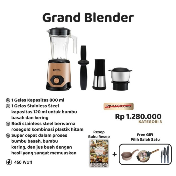 Jual [New] Grand Blender Signora Limited | Shopee Indonesia