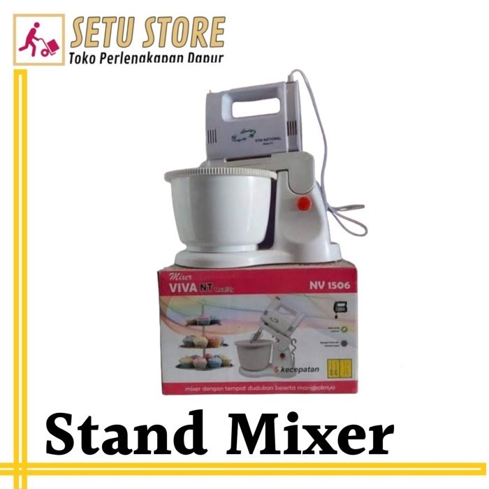 Jual Mixer Viva nasional 1506 stand mixer alat pengaduk adonan listrik | Shopee Indonesia