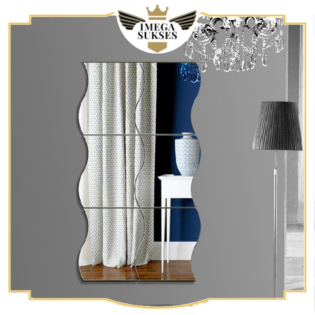 Jual PHG - Cermin Tempelan Wall Sticker Dekorasi Cermin Dinding Tempel ...