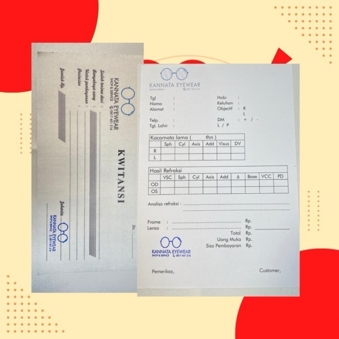 Jual Promo Kwitansi Kacamata Reimburst Kantor | Shopee Indonesia