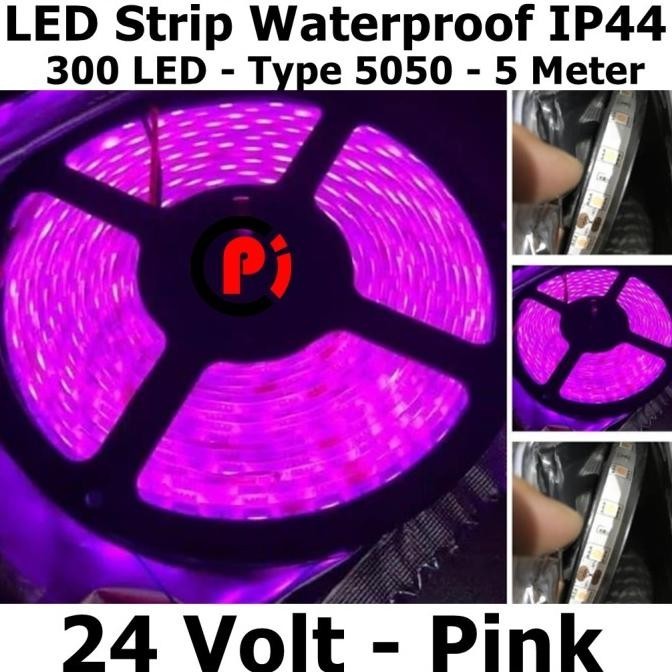 Jual Lampu LED Strip 5050 IP44 Outdoor 24V 24 Volt V Warna Pink ...