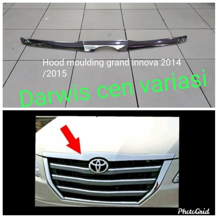 Jual [New] Hood Moulding Grand Innova 2014/2015 Model Tempel ...