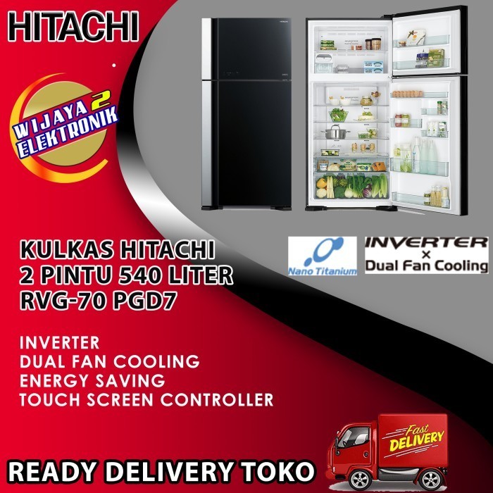 Jual [Baru] Kulkas 2 Pintu Hitachi 540 Liter Rvg-70Pgd7 Limited | Shopee Indonesia
