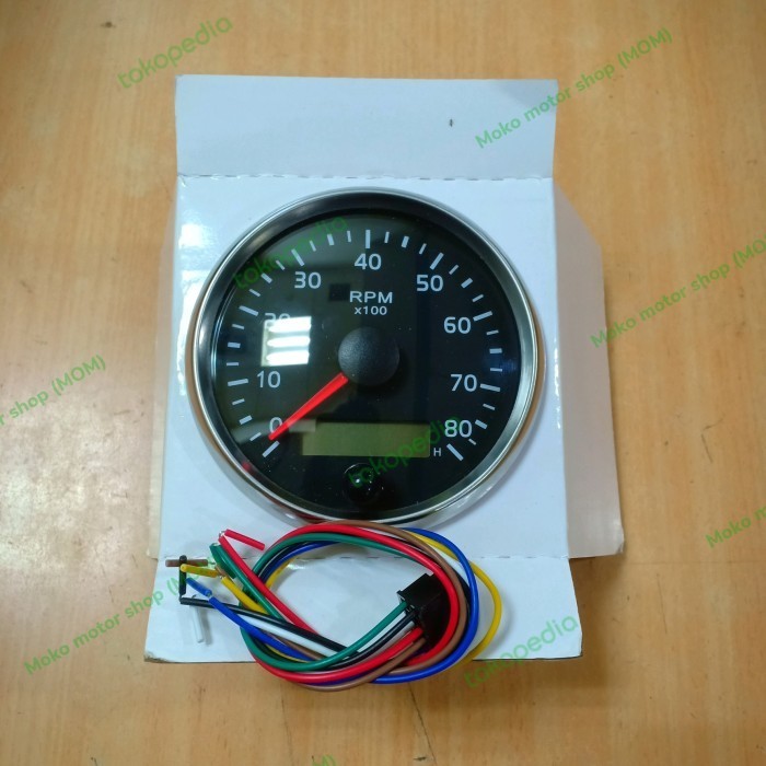 Jual [Baru] Tachometer Rpm Diesel Mobil 12-24 Volt/Indikator Putaran ...