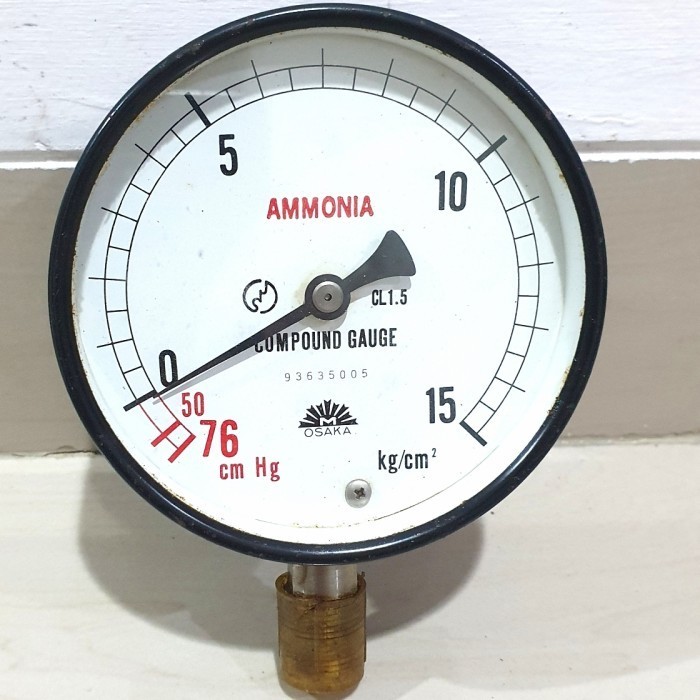 Jual Baru Ammonia Compound Gauge 76 Cm Hg 15 Kg Alat Untuk Mengukur ...