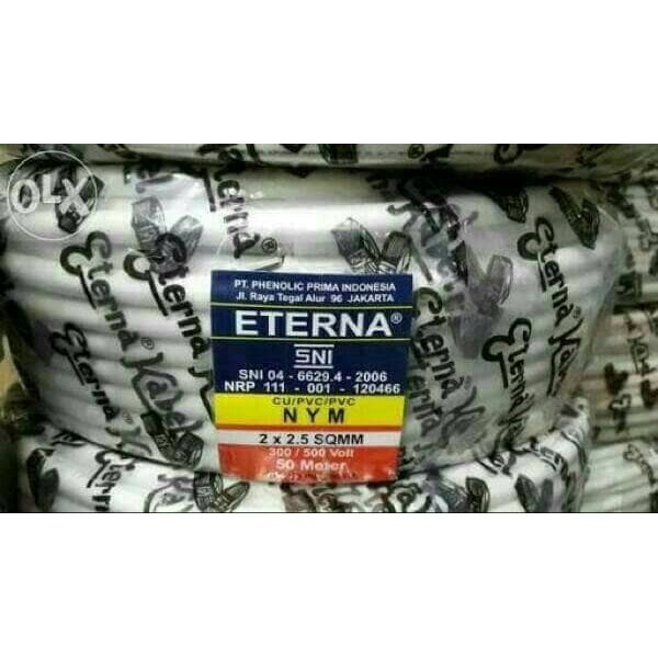 Jual Kabel Eterna Nym 2X2,5/Kabel Listrik 2X2.5 Full 50 Meter Best | Shopee Indonesia