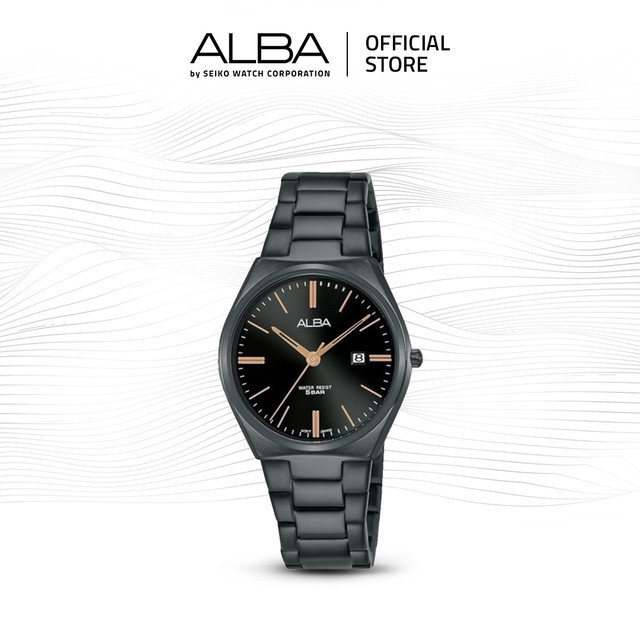 Jual Alba Jam Tangan Wanita AH7S21 / AH7S21X1 Quartz Black Dial ...