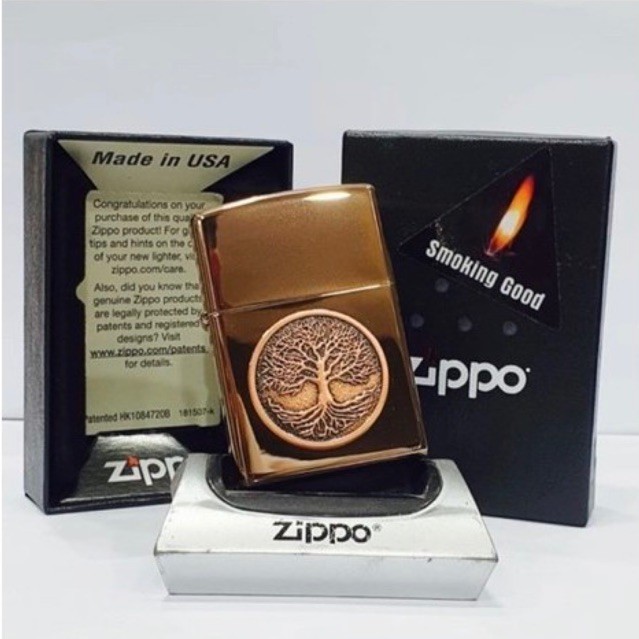Jual Original Zippo 49638 Tree Of Life Emblem | Shopee Indonesia