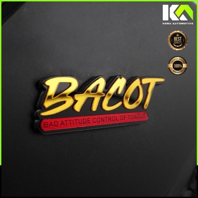 Jual Promo!! 1Pcs Emblem Bacot Timbul Bukan Stiker Atau Sticker Motor ...