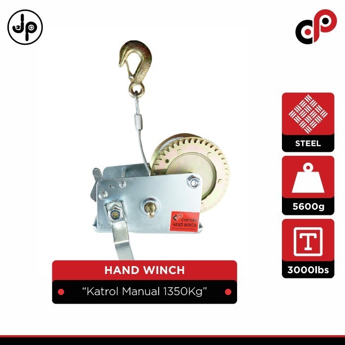 Jual Hand Winch 3000lbs Katrol Manual 3000lbs/1350kg | Shopee Indonesia