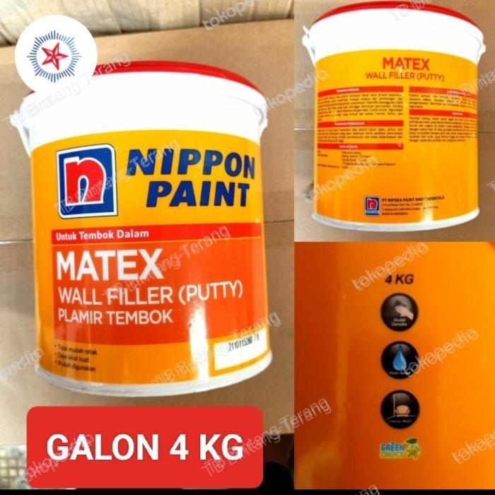 Jual Terbaru Matex 5 Kg Nippon Paint Plamir Dempul Tembok Wall Filler ...