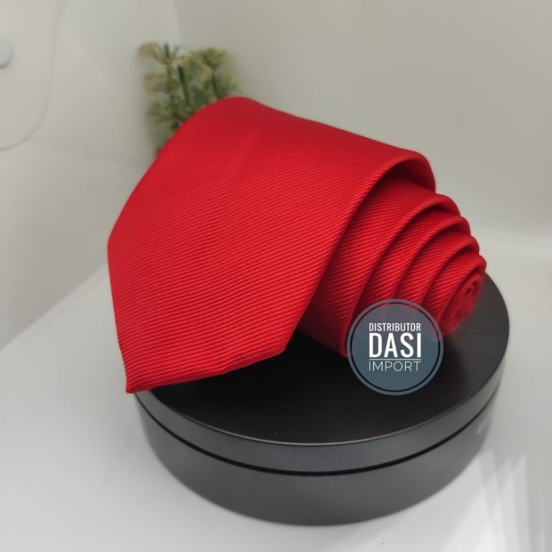 Jual Dasi Pria Dasi Panjang Dasi Motif Salur Halus Merah Ukuran Medium ...