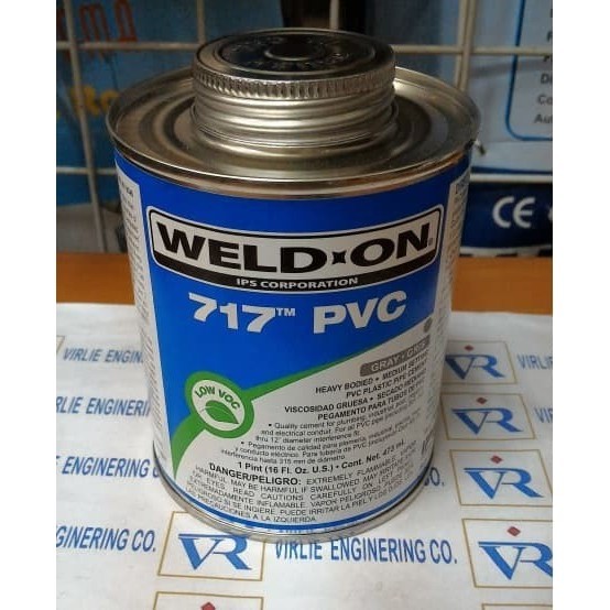 Jual weld on 717 pvc heavy bodied cement,lem weldon 711 | Shopee Indonesia