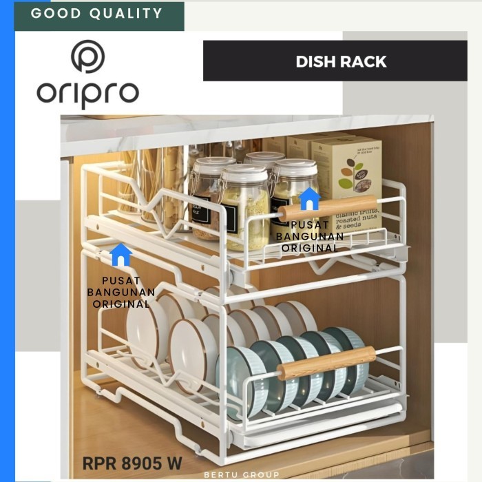 Jual Rak Piring Kitchen Set Rak Botol Gelas Tarik Model Vitco 29021 ...