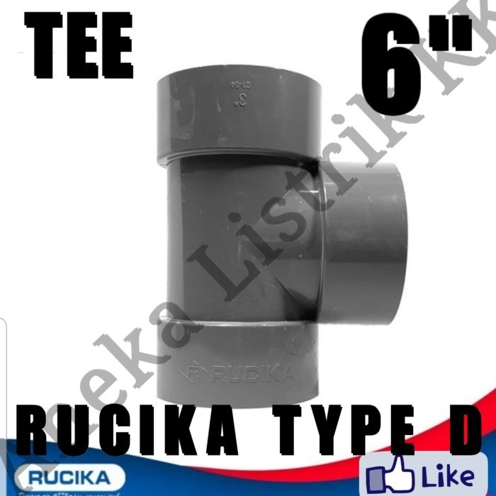 Jual RUCIKA SAMBUNGAN PIPA PVC D TEE 6INCH T 6" DT 6 " INCH | Shopee Indonesia