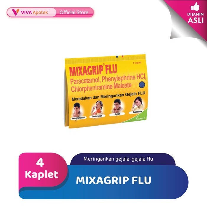 Jual Mixagrip Flu Mengatasi Gejala Flu (4 Kaplet) | Shopee Indonesia