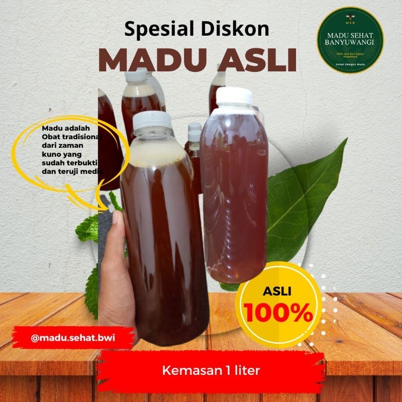 Jual Madu Hutan Asli 100 % dari Lebah Hutan Liar Kemasan 1 liter ...