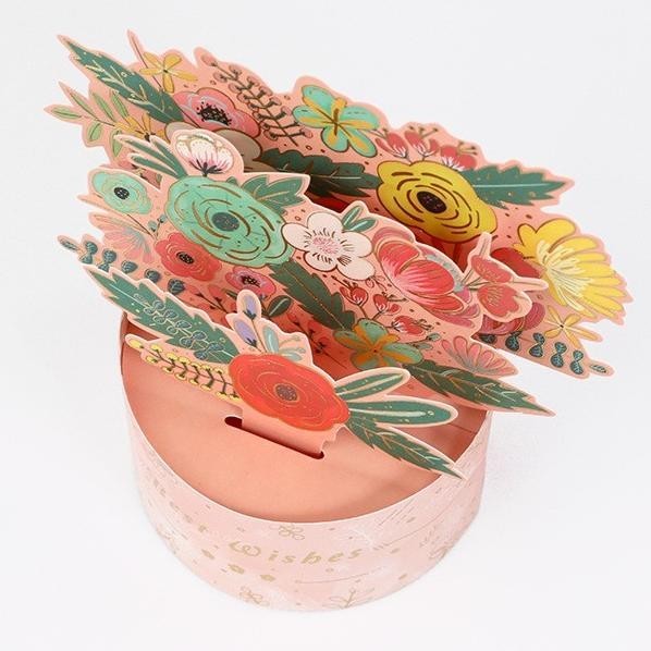 Jual Kekinian Pop Up 3D Kartu Ucapan Terima Kasih Bunga Buket Bouquet ...