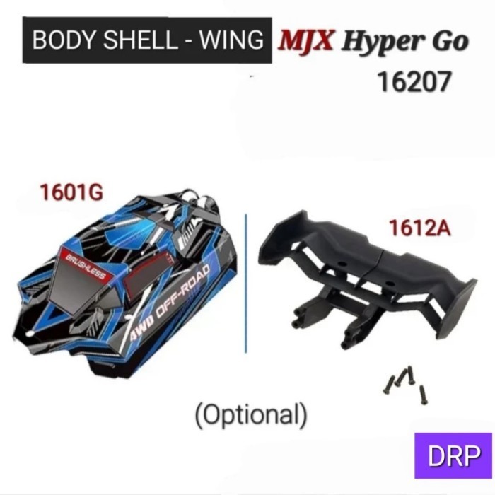 Jual Body Shell - Tail Wing MJX Hyper Go 16207 Buggy Original RC 1/16 ...