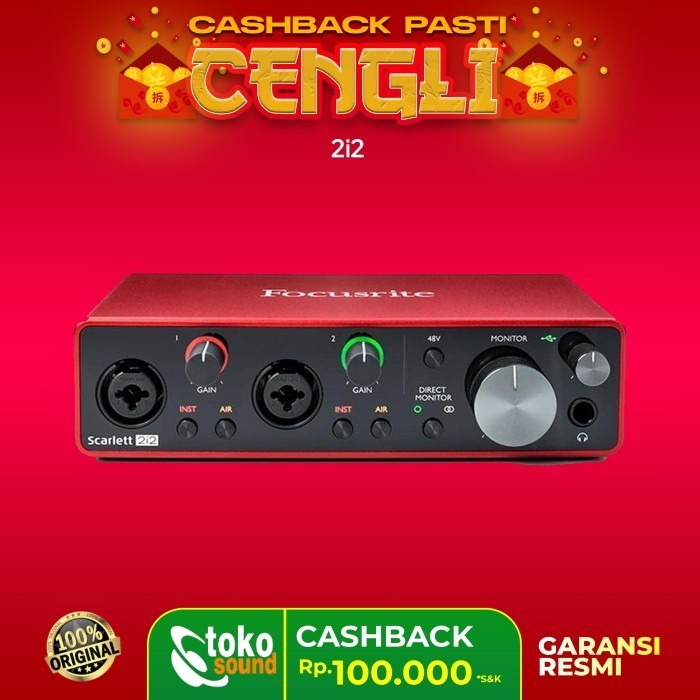 Jual FOCUSRITE SCARLETT 2I2 3RD GENERATION (USB AUDIO INTERFACE ...