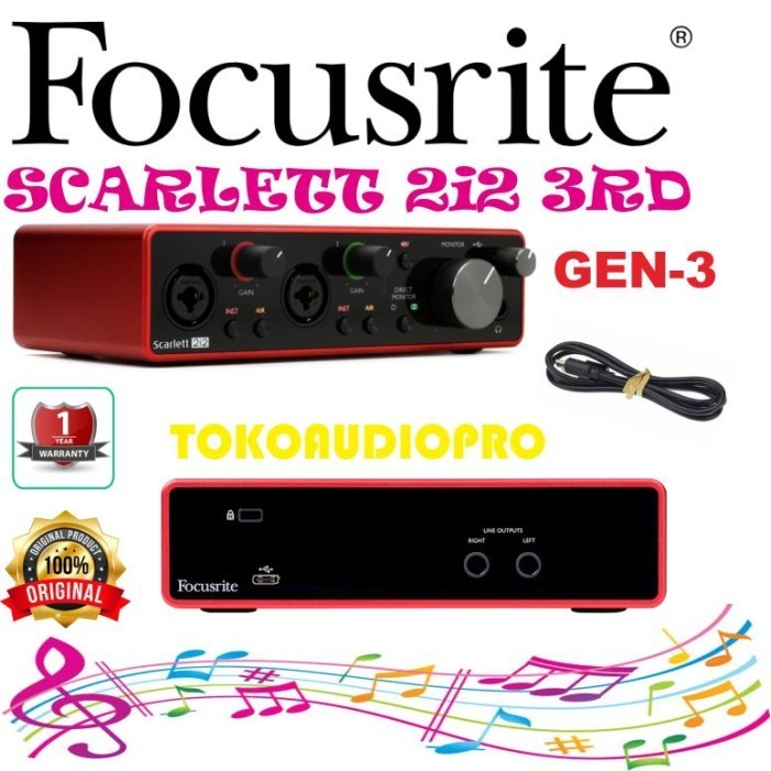 Jual FOCUSRITE SCARLETT 2I2 | Shopee Indonesia