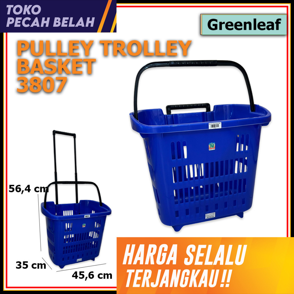 Jual Keranjang Belanja Troli Pasar Supermarket 3807 GreenLeaf | Shopee ...