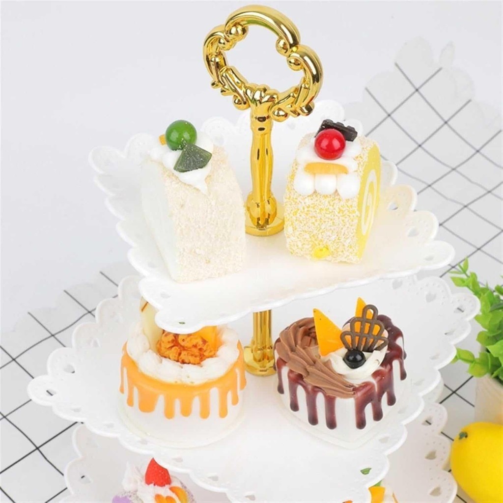 Jual MUQGEW Rak Kue Susun 3 Tingkat Detachable Plate Cake Stand Display ...