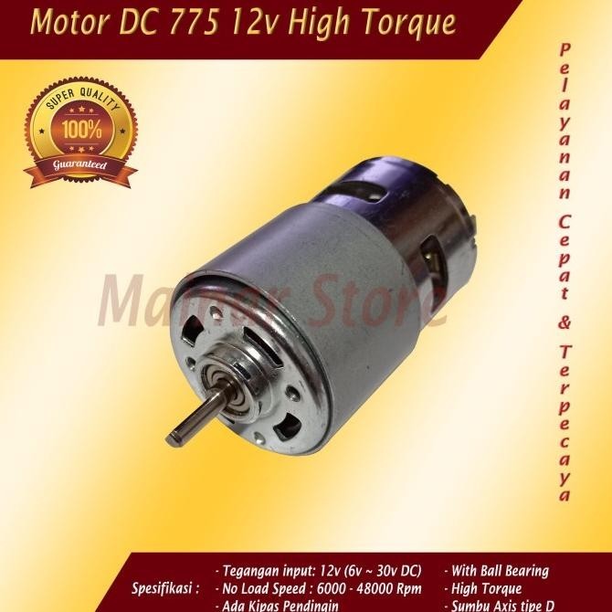 Jual Motor DC 775 12v High Torsi Speed Dinamo Mesin Power Tools DIY 24v 30v | Shopee Indonesia