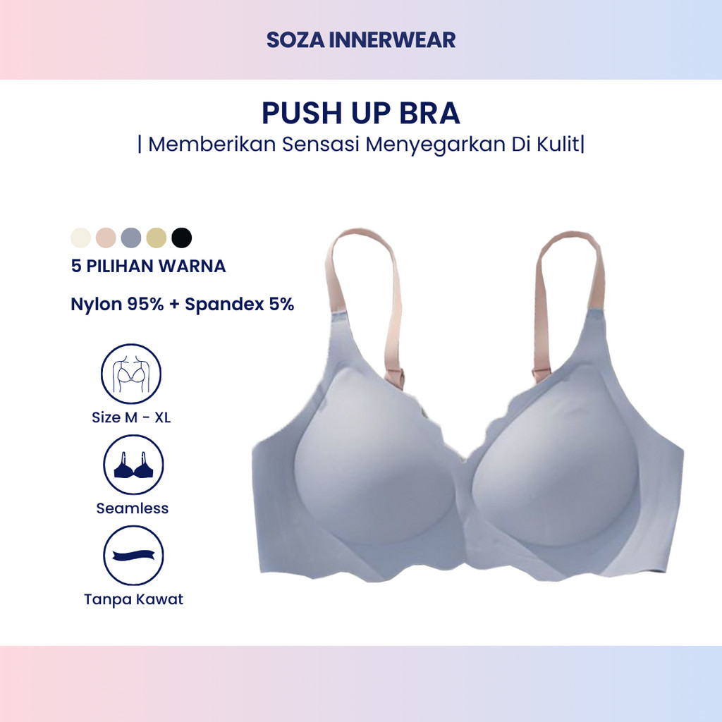 Jual Push Up Bra Wanita W01 Bahan Es Sutra Dingin Sentuhan Lembut Halus ...