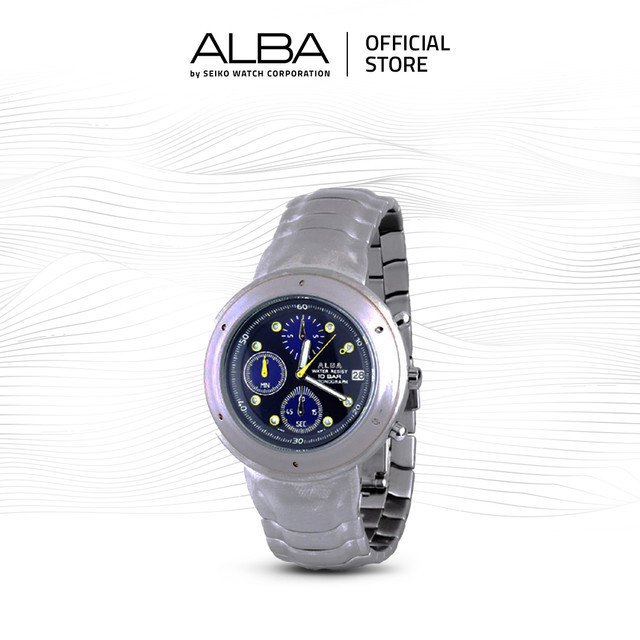Jual Alba Jam Tangan Wanita Chronograph AJN125 / AJN125X1 Quartz Blue ...