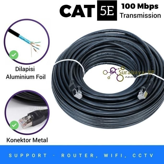 Jual KABEL LAN WIFI 50 METER OUTDOOR CAT5E SPECTRA | Shopee Indonesia