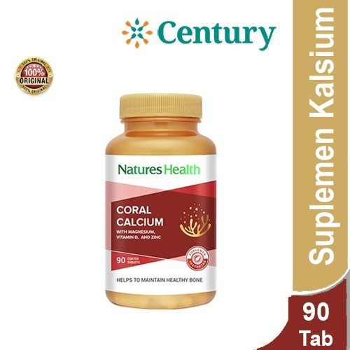 Jual Nature's Health Coral Calcium 90 Tablet/kalsium/Suplemen kesehatan ...