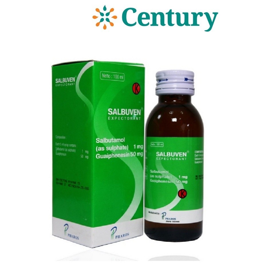 Jual SALBUVEN EXPECTORAN SYRUP 100 ML / BATUK BERDAHAK / BATUK SESAK ...