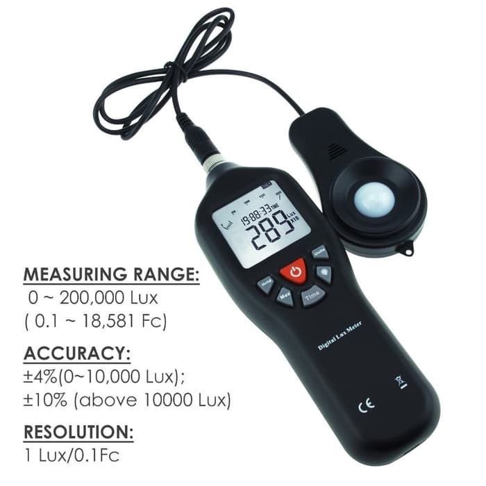 Jual Lux Meter Data Logger PC USB Tester Luxmeter Cahaya Luxmeter Loger ...