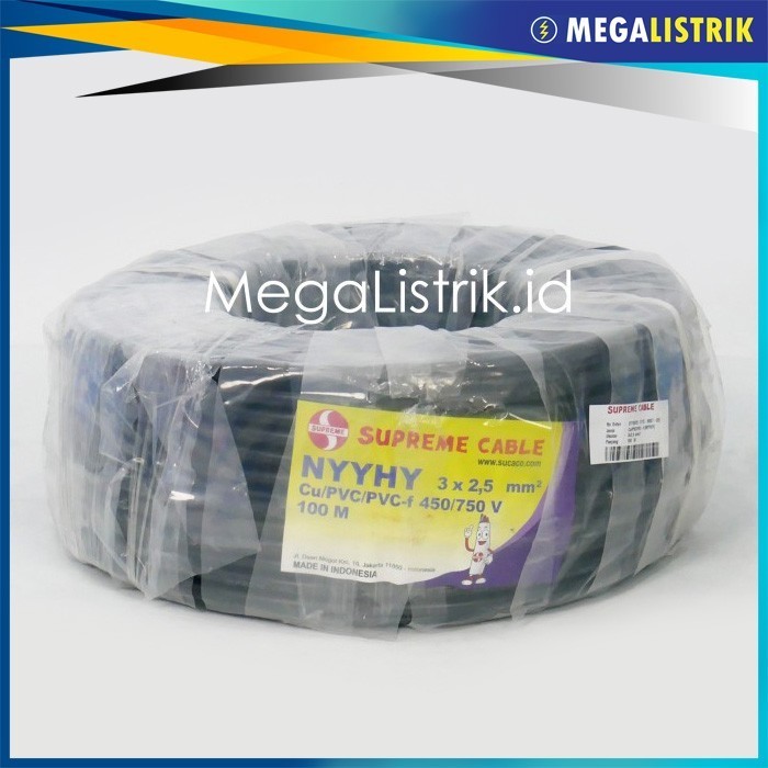 Jual Supreme Kabel Listrik Hitam Serabut NYYHY 3 x 25 mm ( 100 Meter ) | Shopee Indonesia