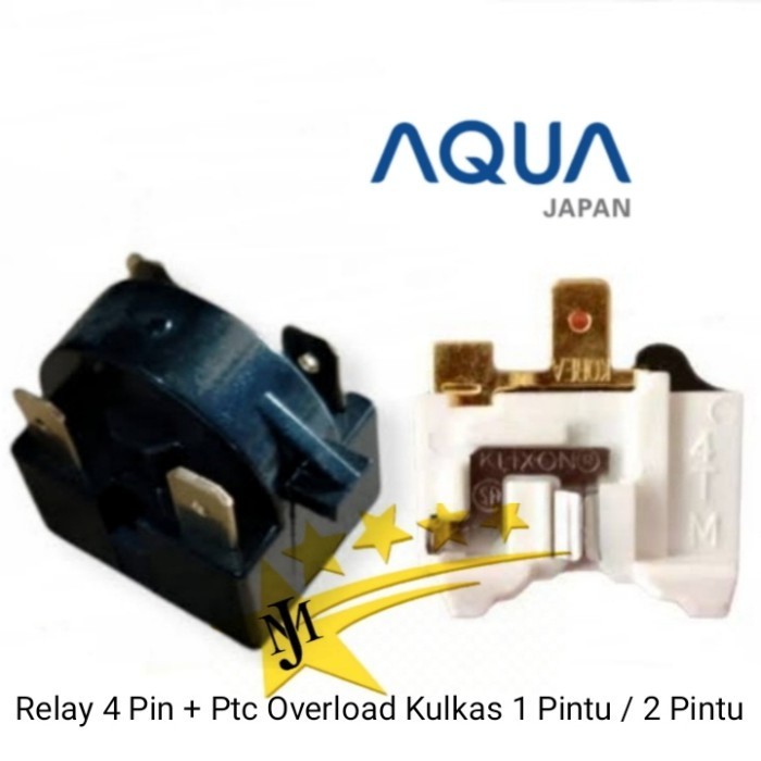 Jual Relay 4 Pin + Ptc Overload Kulkas Aqua 1 Pintu / 2 Pintu Best ...