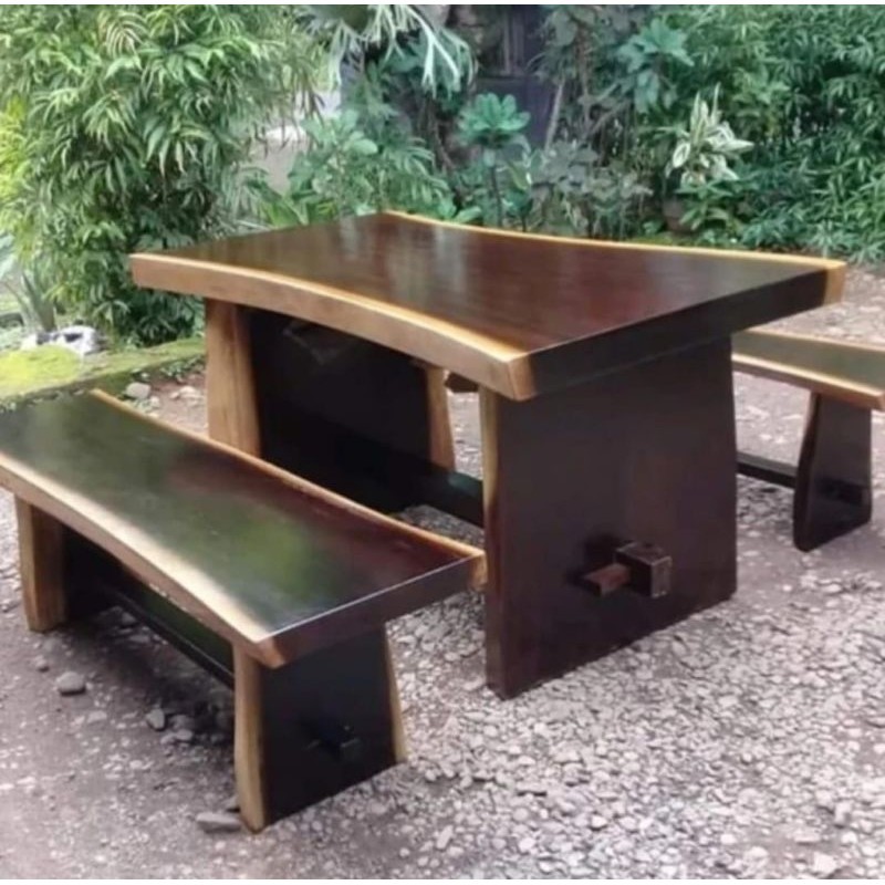 Jual Meja Makan Trembesi 2,5 meter / Meja Taman Trembesi 2,5 meter ...