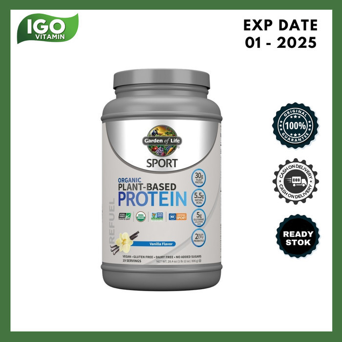 Jual Suplemen Fitnes Plan Based Protein Rasa Vanilla Garden Of Life 840 ...