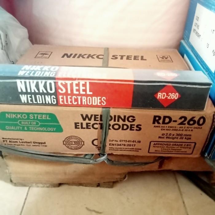 Jual KAWAT LAS LISTRIK NIKKO STEEL RD-260 WELDING ELECTRODE 2.0MM / 2KG | Shopee Indonesia