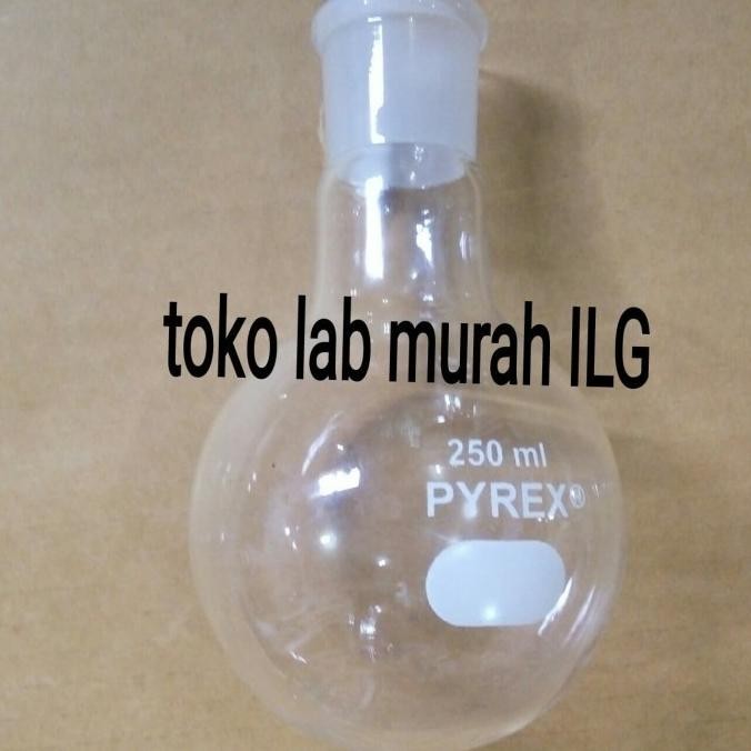 Jual Berkualitas Boiling flask 250ml asah pyrex,labu alas bulat asah ...